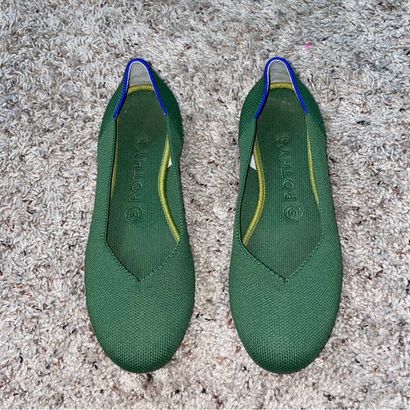 Rothy's | Shoes | Rothys The Flat Willow Green Flat Ballet Slip On ...